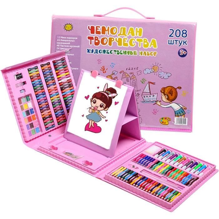 208 Pieces Crayon de Couleur Crayons de Dessin Croquis Art Set ...