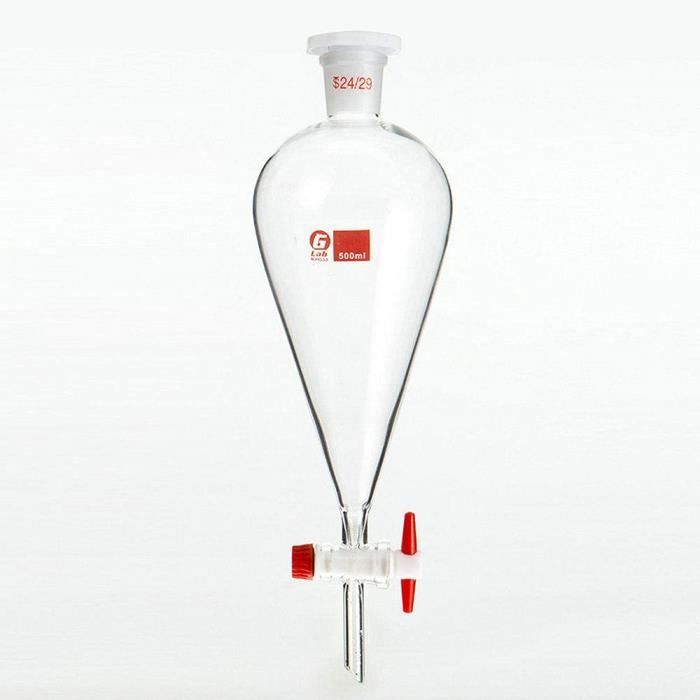 1 entonnoir de séparation transparent et épais en forme de poire de 30 ...