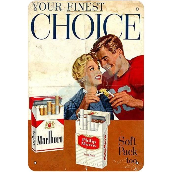 ZHMAO Plaque en métal Marlboro Cigarette Your Finest Choice Rétro ...
