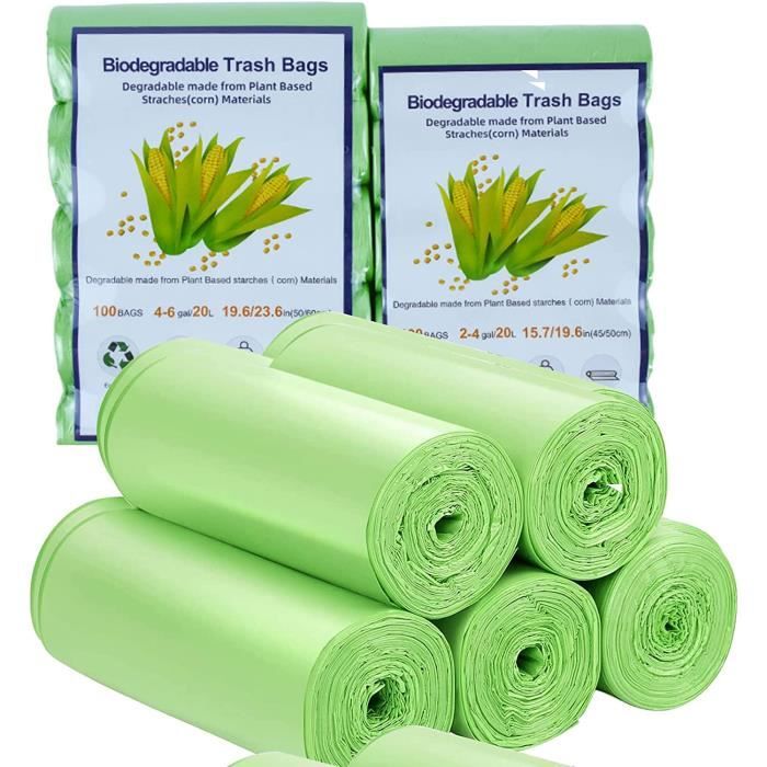 Sacs Poubelle - Lot 100 Biodégradables 10 À 15 L Petits Sacs Poubelle ...