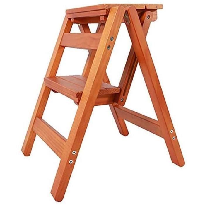 Marchepieds escamotables Escabeau Escabeau, en Bois 2 Escabeau jardinière échelle Pliante ...