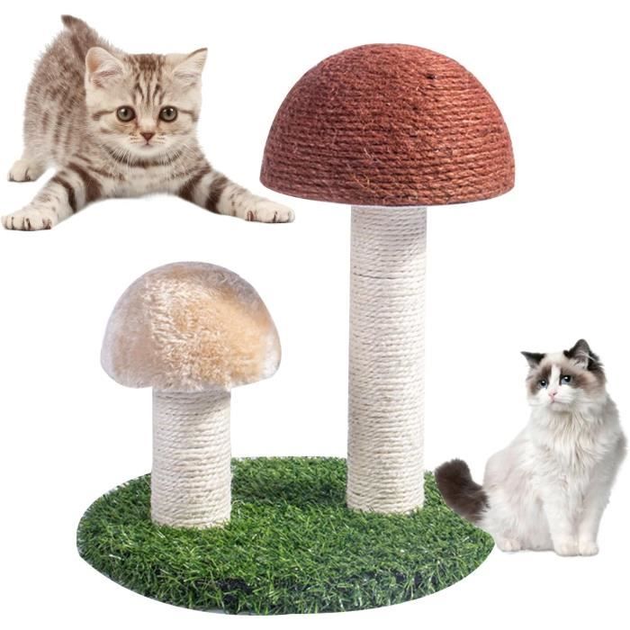 Arbre À Chat En Lin - Motif Champignon - Pour Chat Et Animal Domestique ...
