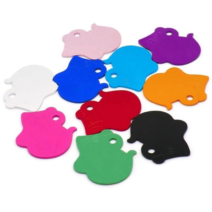 CRAZE 100Pcs Personalized Dog ID Tag Engraved Name Phone Anti-lost Cat ...