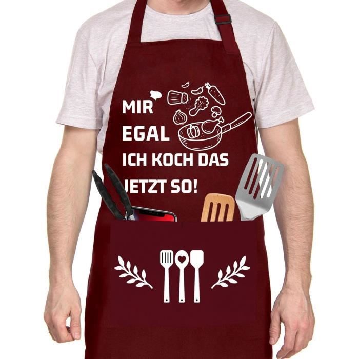 Tablier De Cuisine Pour HommeTabliers De Barbecue Tablier Drôle Tablier De Cuisine En Coton ...