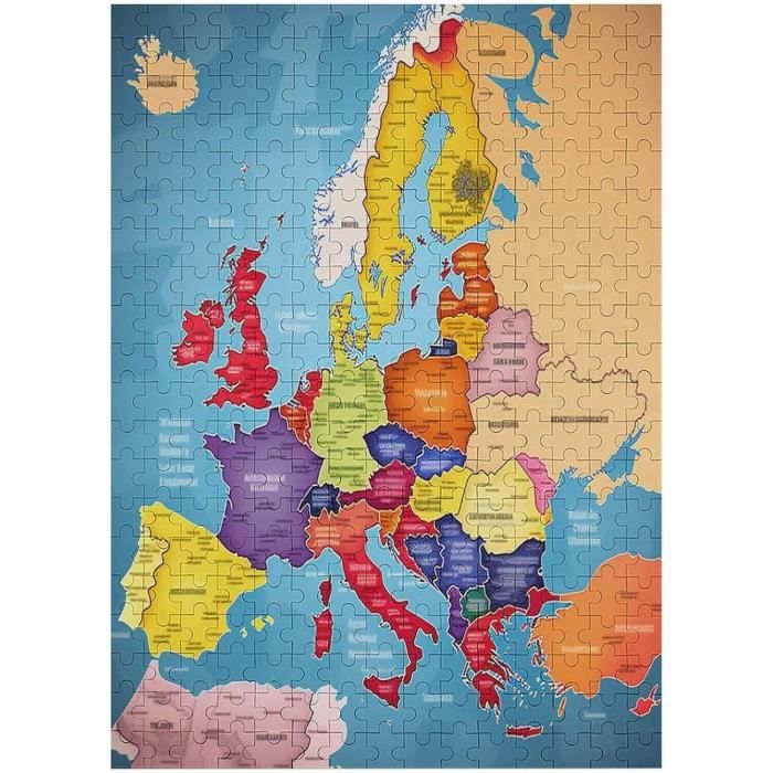 Puzzles 300 Pièces Map Of Europe Puzzles Pour Adultes Et Enfants ...