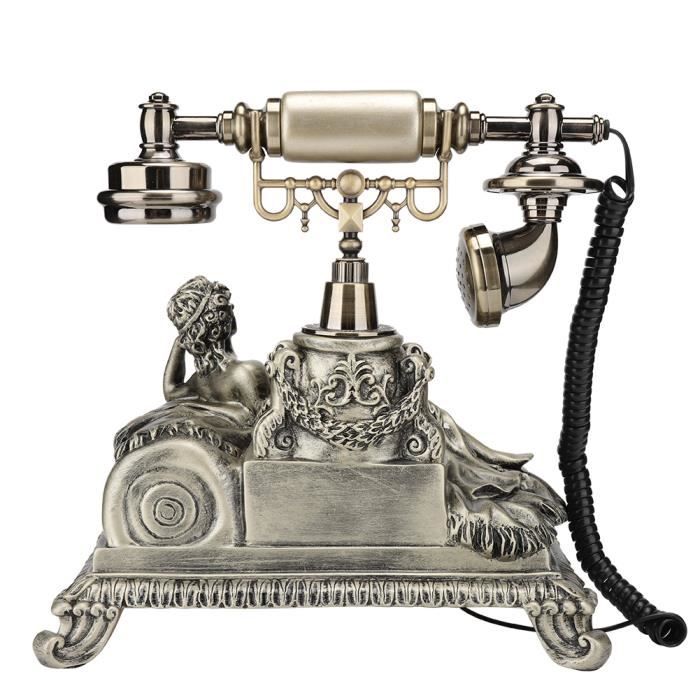 HURRISE Téléphone vintage MS-83070C Bronze Style Européen Antique ...