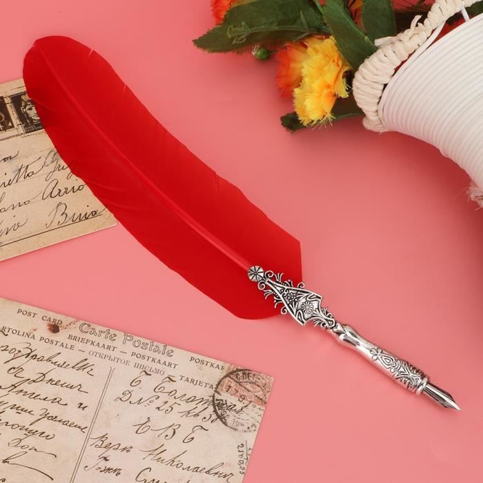 Mxzzand Stylo plume Stylo à plume rétro Vintage, plumes en métal, stylo ...
