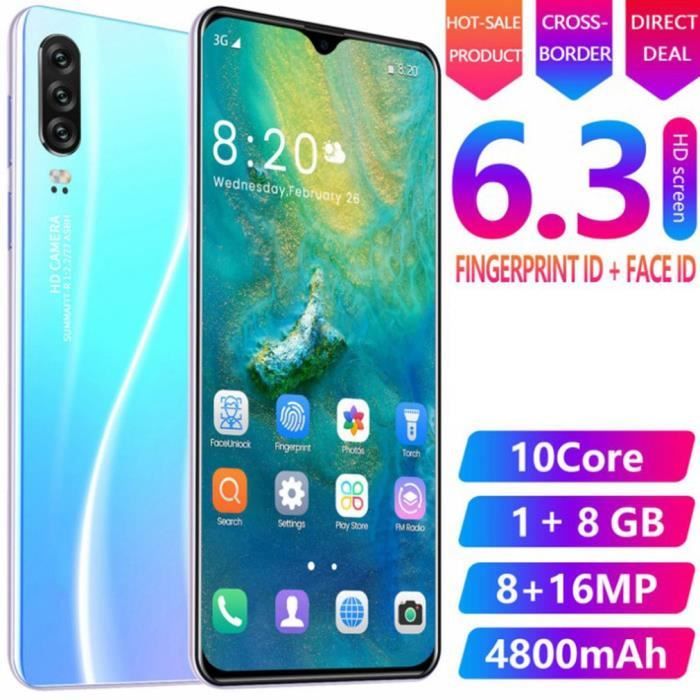 P38 Pro 6.3" Smartphone Android 1G + 8G grand écran Smartphone ...