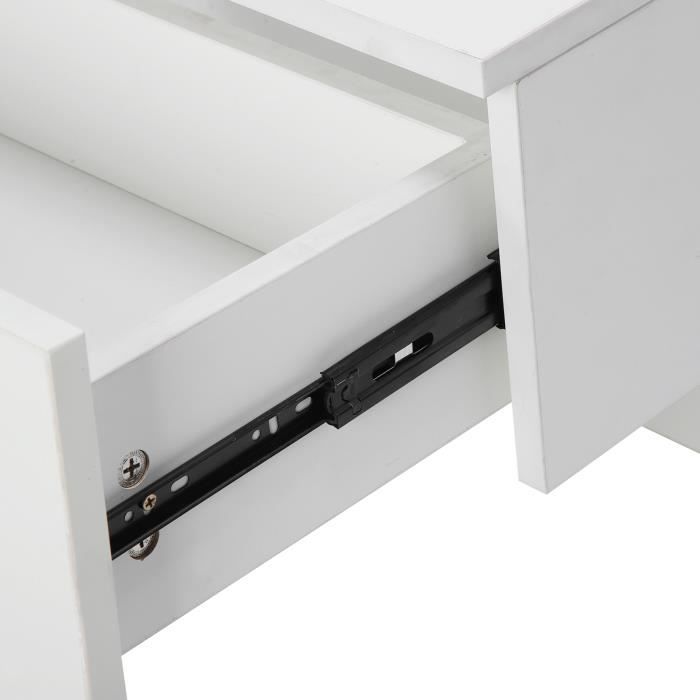 ABB Table de chevet - Table de chevet LED brillante - Qqmora - Blanc ...