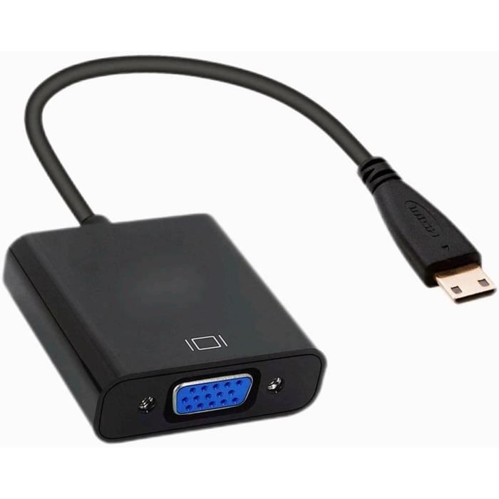 Câble Adaptateur Mini Hdmi Vers Vga 15 Broches D Sub, Mini Hdmi Mâle ...