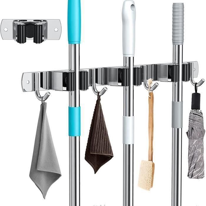 Shiny-Porte Balai Mural Support De Balai En Acier Inoxydable Range ...