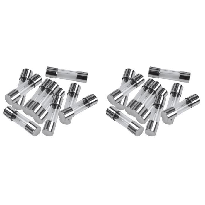 20 Pcs 250V 3A 3Amp Souffle Lent Fusibles de Tubes de Verre 5Mm X 20Mm ...