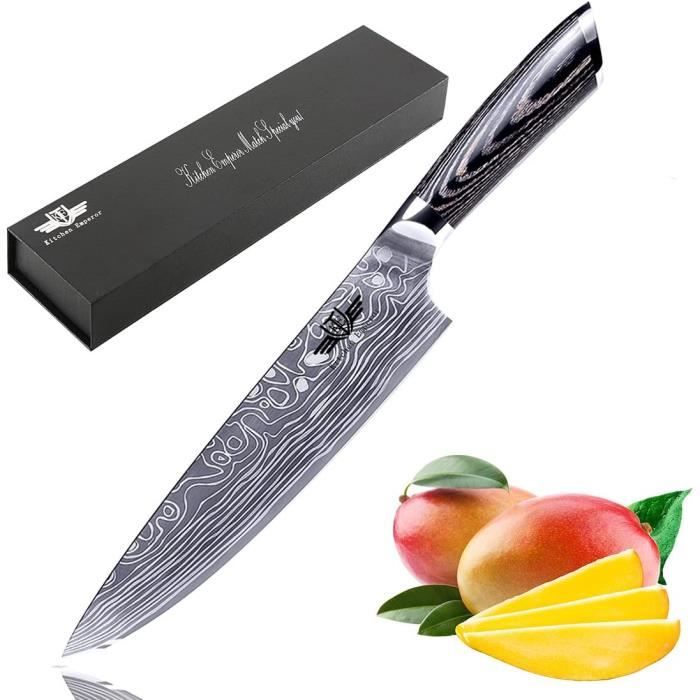 Kitchen Emperor Couteau de Chef, Professionnel Couteau de Cuisine, 20 ...