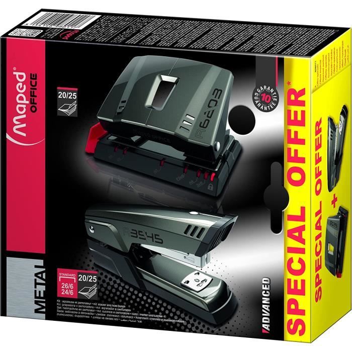 MAPED OFFICE - Kit Agrafeuse Half Strip + Perforateur 2 Trous - En ...