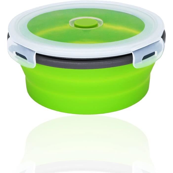 Boite Alimentaire Pliable, 500 Ml Boîte À Lunch Pliante En Silicone ...