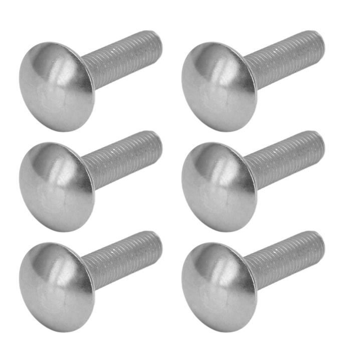 YOSOO boulon DIN603 30 pièces M8x1.25 boulon à vis A2 tasse en acier inoxydable carré gros ...