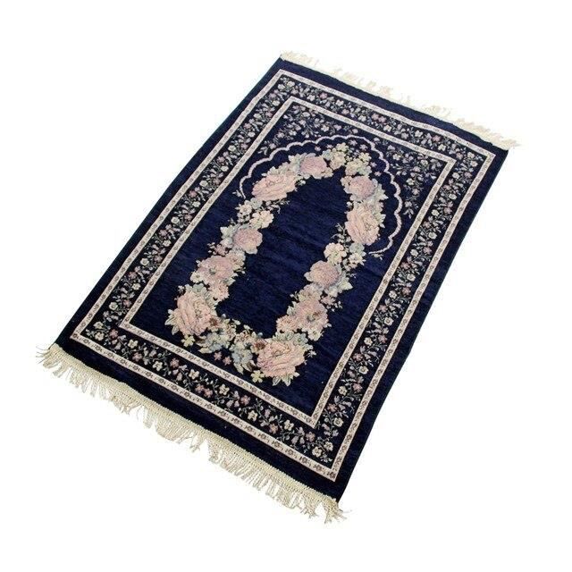TAPIS,F-70X100cm--Tapis de prière avec boussole en Polyester, tapis de ...