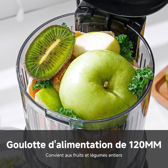 AMZCHEF 120MM Machine a Jus de Fruit Extracteur Entiers - Jus de Fruits ...