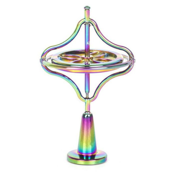 Gyroscope toupie anti-gravité - 1 pièce, métal, coloré - Convient pour ...