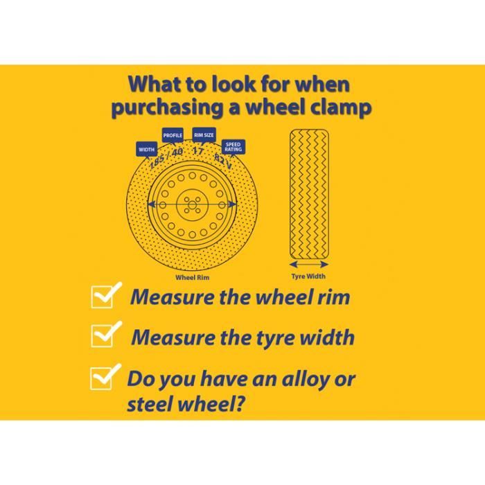 Maypole MP909 10 "-16" Heavy Duty Clamp roue - Cdiscount Bricolage