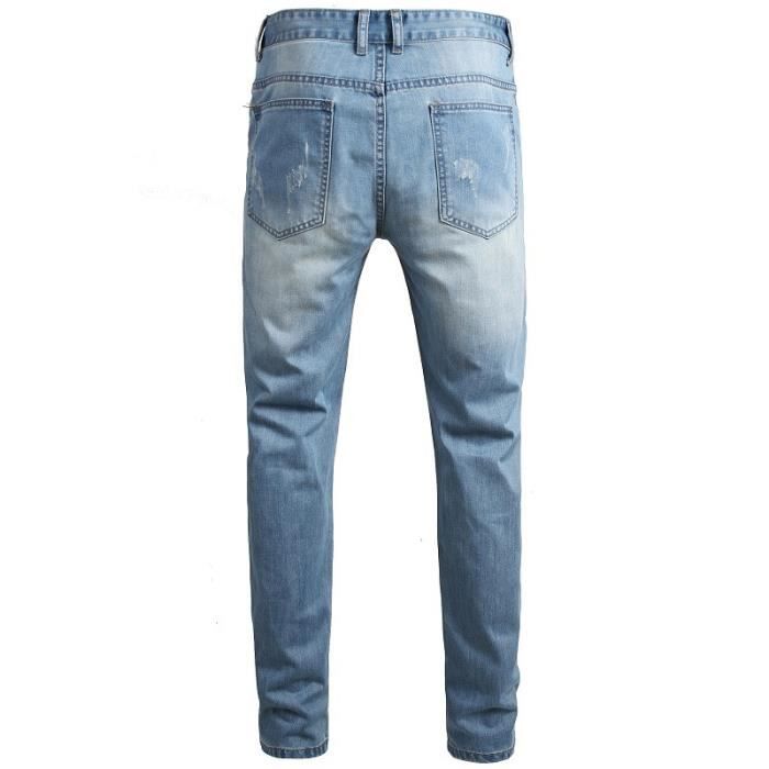 Jeans Hommes de Marque Luxe slim avec déchirures Grande VêTements ...