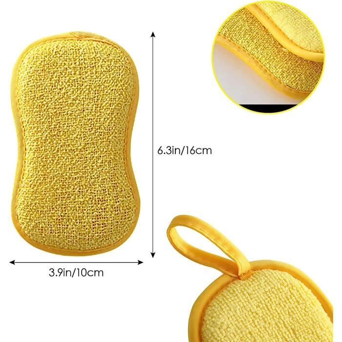 4 PCS Eponge Reutilisable Lavable,YSTP Eponge Vaisselle Microfibre ...