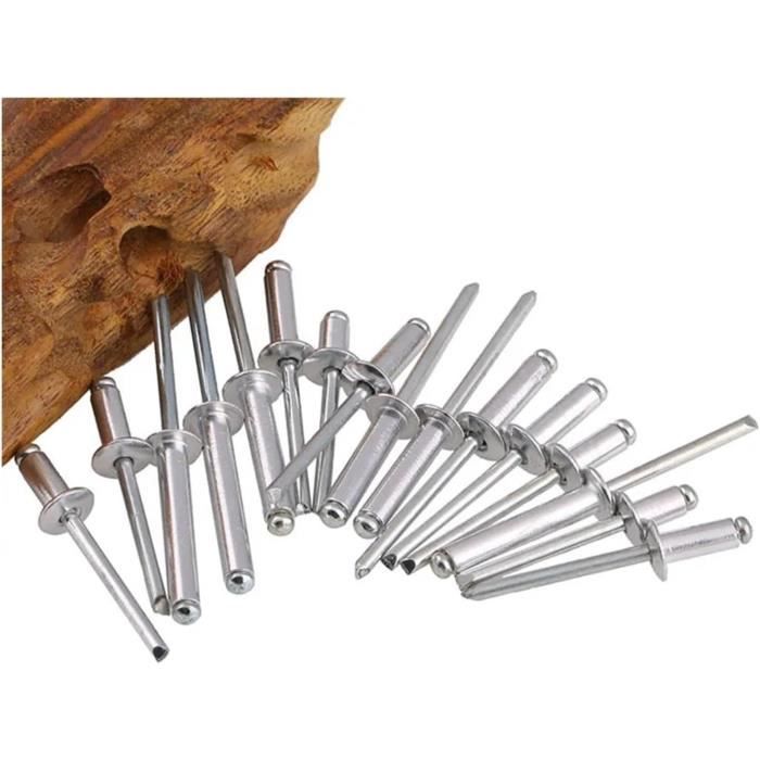 Rivets Dôme En Aluminium Tête Ronde Pop Ouvert Creux Tirer Rivets ...