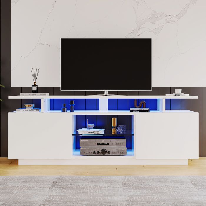 Meuble TV avec LED - TOYS SELLING - Table Télé Moderne pour Les ...