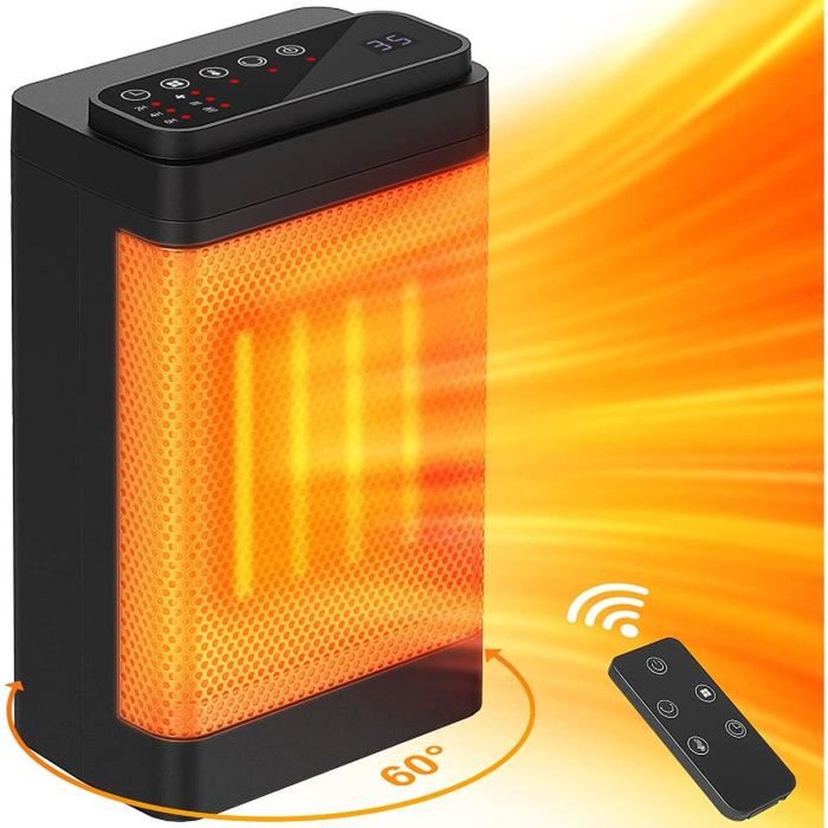 Chauffage D'appoint 1500W, Chauffage Electrique, Radiateur Soufflant en ...
