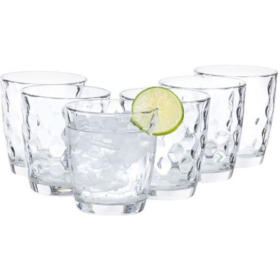 Service de verre - Bormioli Rocco - Silk - 6 pièces - 390 ml - Verre à whisky et cocktails - La ...