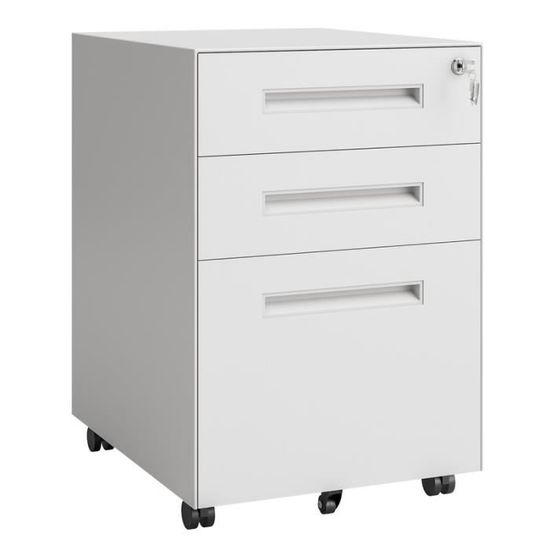 Dripex Caisson de Bureau à Roulette 3 Tiroirs, Meuble Dossier Suspendu ...