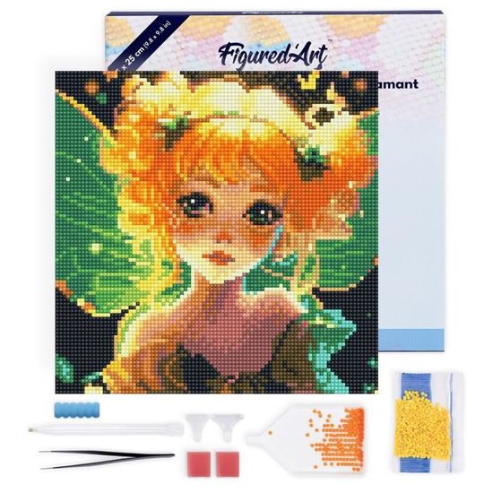 Diamond Painting - Figured’Art - Petite Fée - 25x25cm - Kit Complet ...