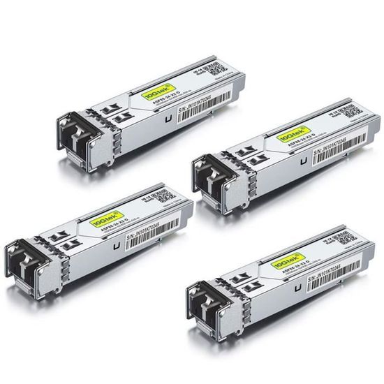 [4 Pack] 1G Sfp Sx Multimode Mini-Gbic Module, 1000Base-Sx Sfp Lc ...