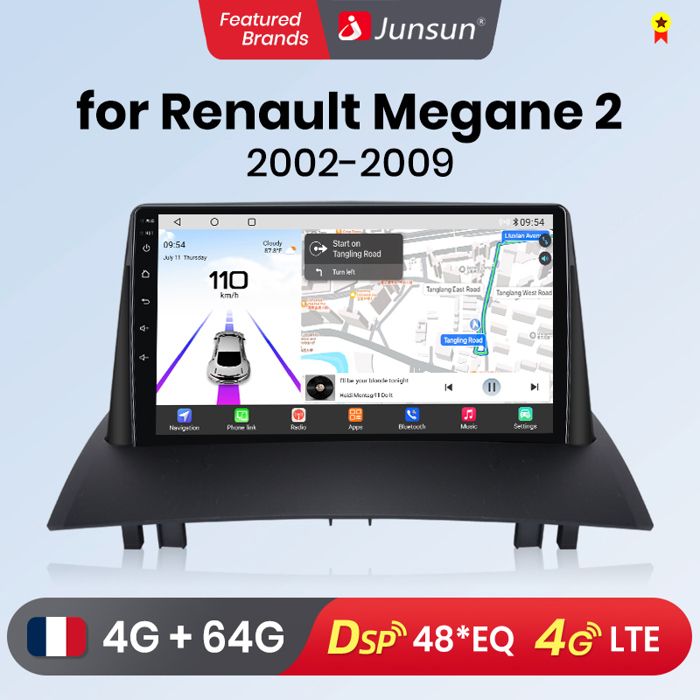 Junsun Autoradio Android 12 pour Renault Megane 2 2002-2009 Carplay ...