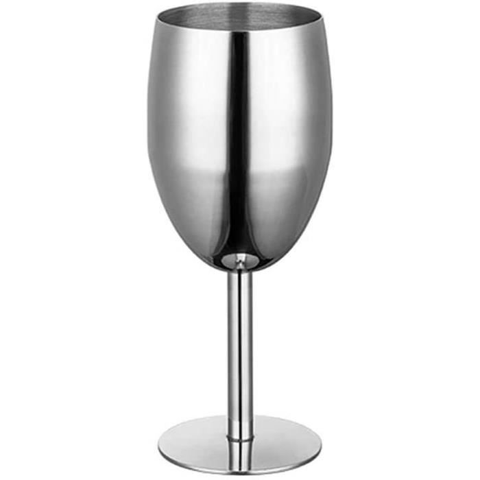 Verre à Vin Rouge Incassables en INOX,Verres à Vin en Acier Inoxydable ...