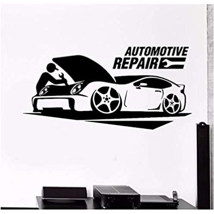 Affiche Auto Réparation Auto Service Stickers Muraux Garage Mur Décor ...