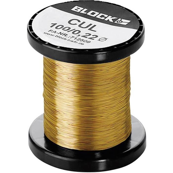 Fil de cuivre émaillé BLOCK CUL 500/1,80 Ø extérieur (sans vernis ...
