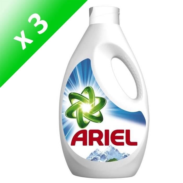 ARIEL Lot de 3 lessives liquide Alpine - 34 doses - 2.21 L - Cdiscount ...