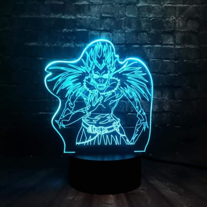 Lampe Illusion 3D Veilleuse Led Death Note Figure Ryuuku Creative ...