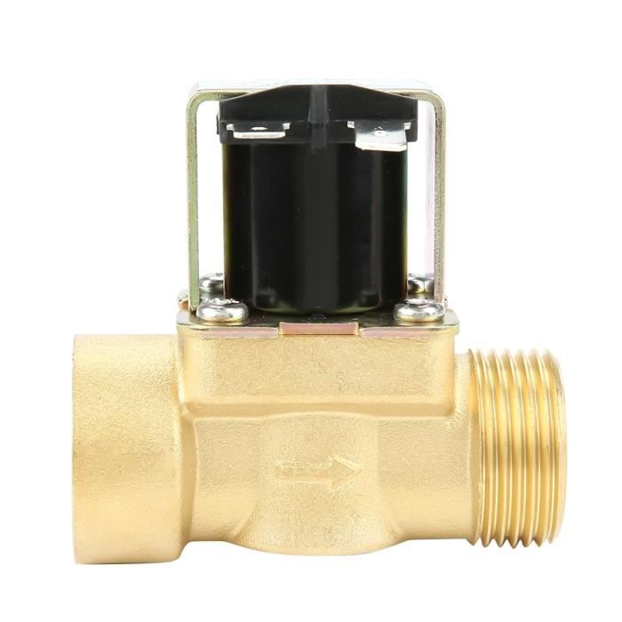 Électrovanne en laiton, DN20 G3/4 Électrovanne d'eau électrique pilotée ...