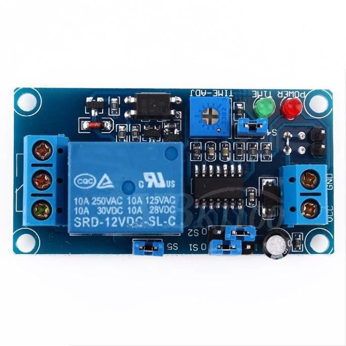 Module de relais de retard 12V DC Module de relais de temporisation de ...