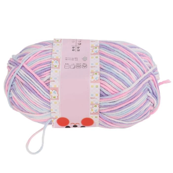 Fdit fil au crochet Fil de coton au lait fil à tricoter 6 brins fleur ...