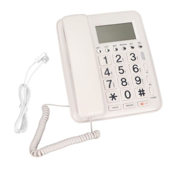 Fdit Ligne fixe filaire Téléphone filaire Identification de l'appelant ...