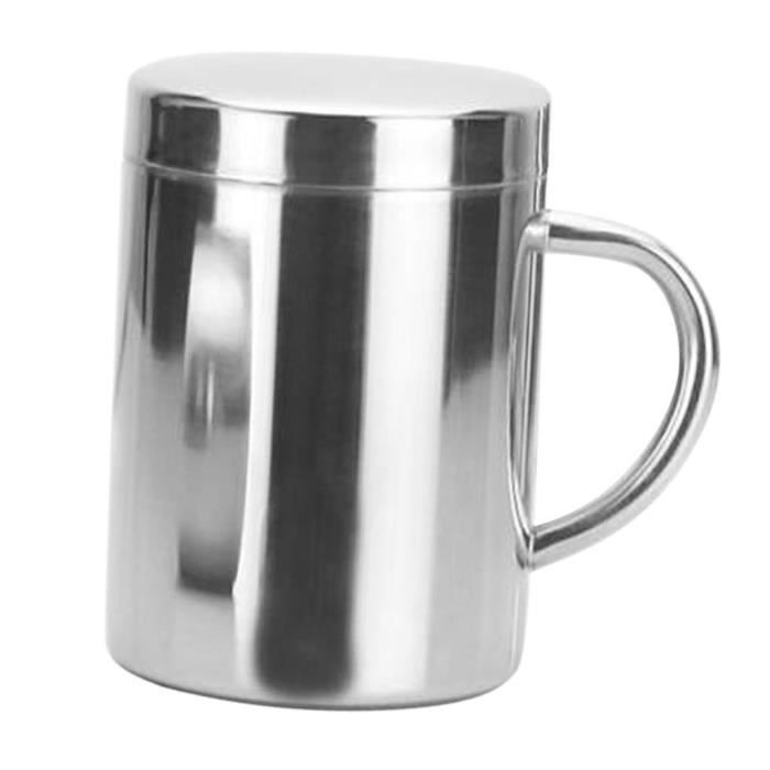 Tasse Eau Chaude Double Paroi Acier Inoxydable Pour Enfants Avec