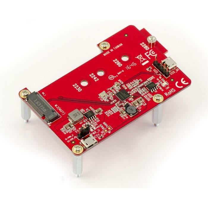 Carte d'extension M.2 NGFF SATA - KALEA-INFORMATIQUE - Raspberry Pi ...
