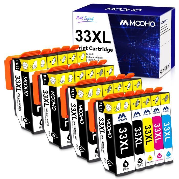 MOOHO 20 Pack Cartouche Epson 33 33 XL 33XL multipack Compatible avec ...