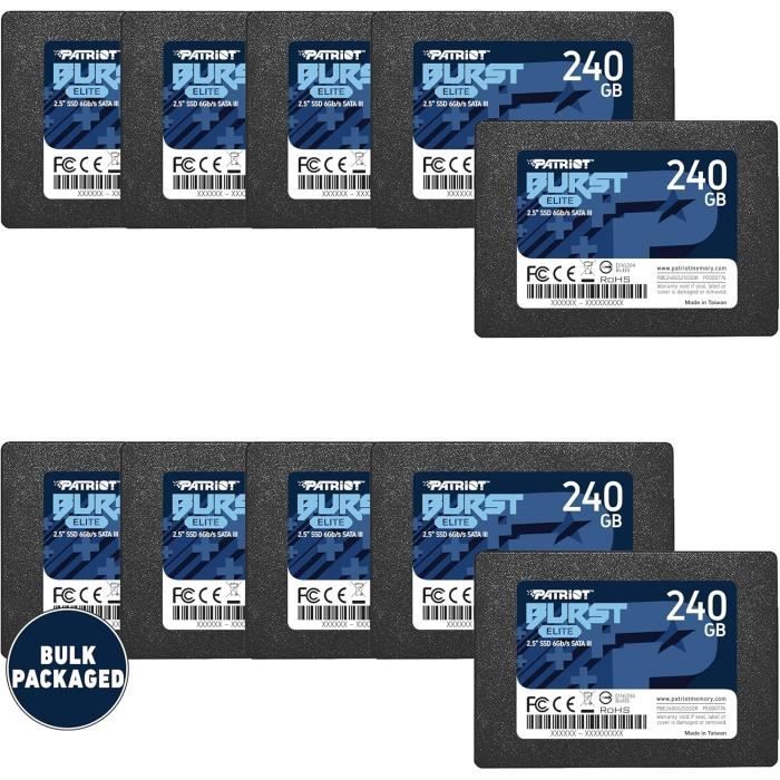 SSD 240 Go - PATRIOT MEMORY - Burst Elite - SATA III 6Gb/s - 2,5 Pouces ...