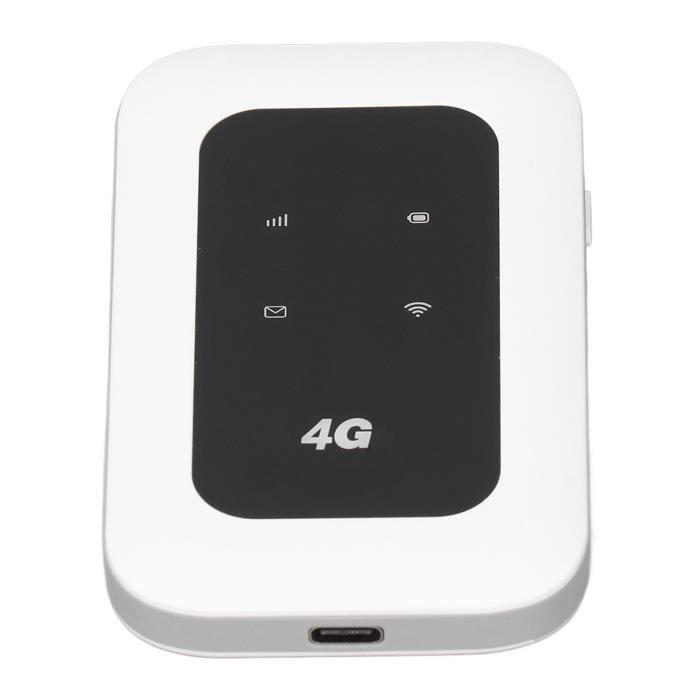 Routeur WiFi mobile 4G LTE - QIILU - Hotspot portable - Batterie 2 100 mAh - Écran LED - Blanc ...