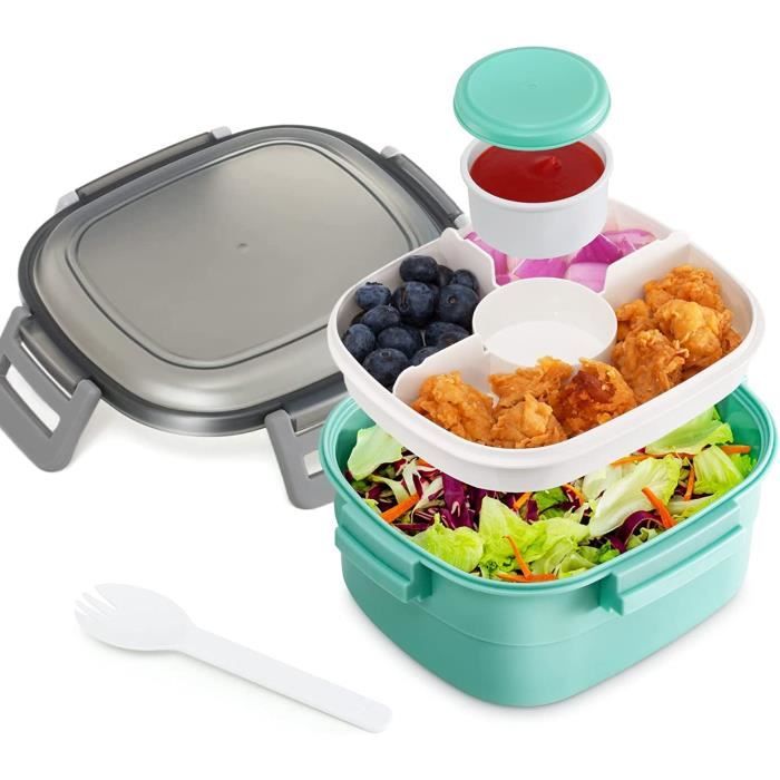 MEIMUCUL Lunchbox saladbox to go, Lunch Box avec 5 compartiments,Bento ...