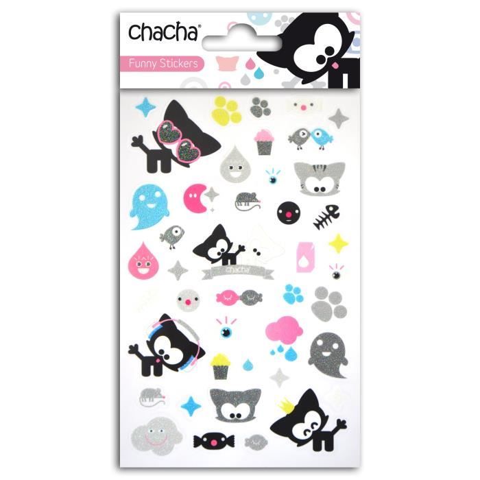 CHACHA® Lot de 40 Stickers Glitter - Transparent - Cdiscount Au quotidien